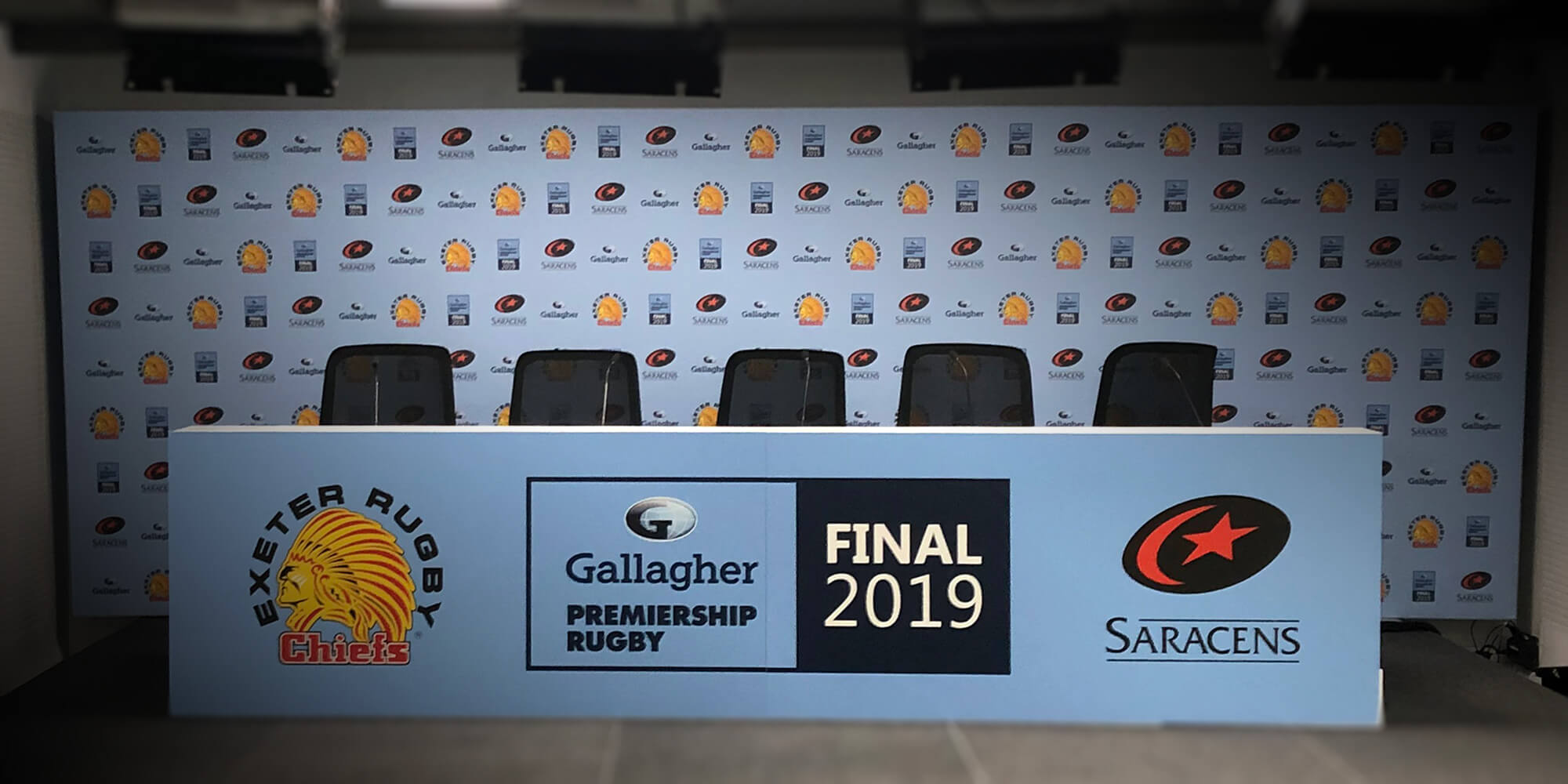 Backdrops & Media Areas • Stadium Branding • Amayse Sports Branding